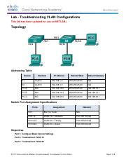 Lab Troubleshooting VLAN Configurations STU Pdf Lab Troubleshooting VLAN
