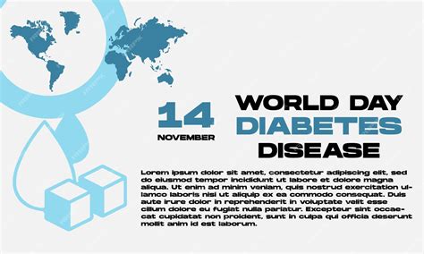 Premium Vector World Diabetes Day 14 November Vector Illustration