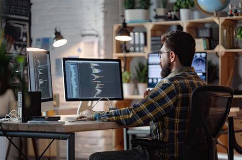 Developer S Office Workspace Premium Ai Generated Image