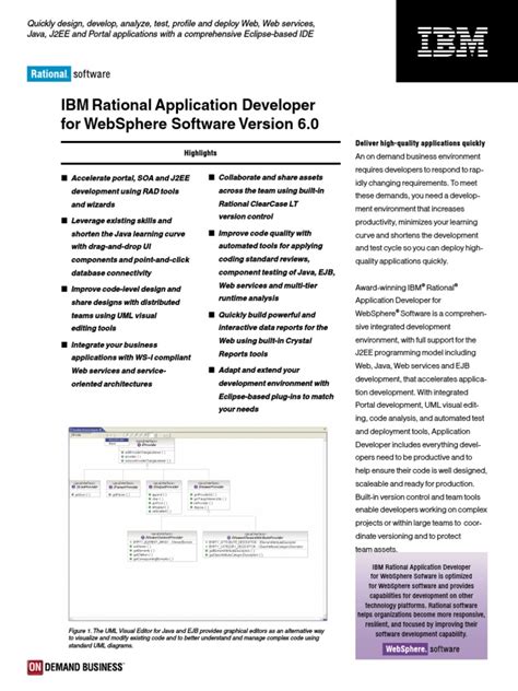 rad rationalapplicationdeveloper v6 datasheet pdf eclipse software enterprise java beans