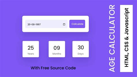 Build An Age Calculator With Html Css And Javascript