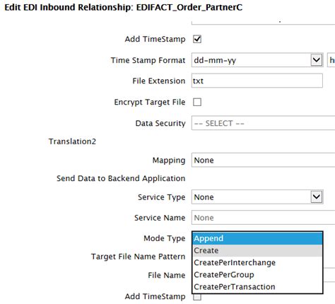 EDI Inbound Relationship Mode Type Adeptia Help