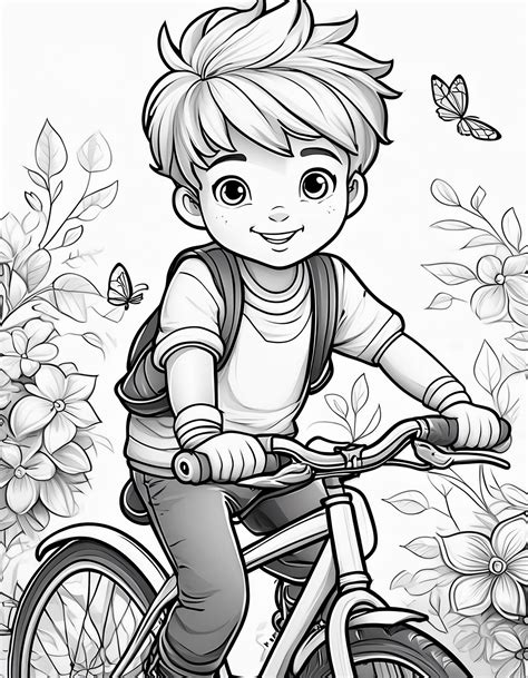 A Boy With A Bicycle Zumipic