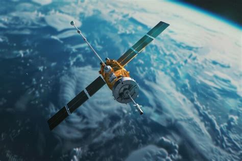 Satellite In Earth Orbit Generative Ai Premium Ai Generated Image