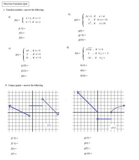 free worksheet piecewise functions algebra 2 answers download free