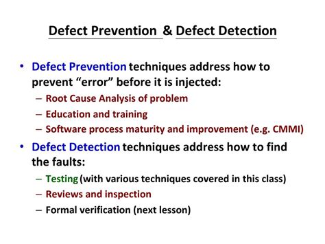 Ppt Defect Prevention Defect Detection Powerpoint Presentation Free