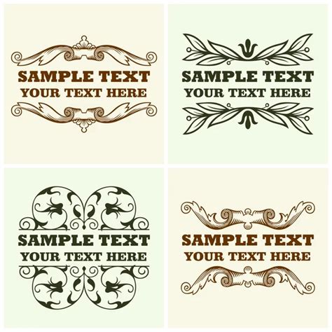 Decorative Text Frames Stock Vector Den Barbulat