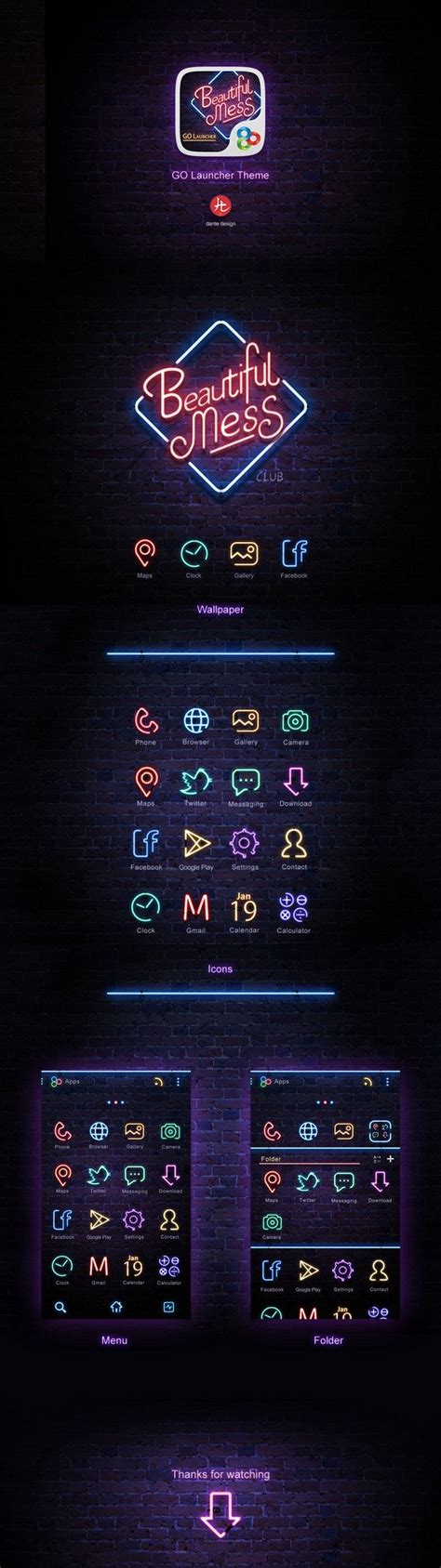 네온 로고 네온사인 네온