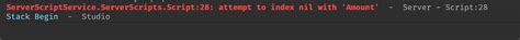 Attempt To Index Nil With Amount Donation Problem Scripting