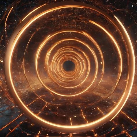 Premium Ai Image Futuristic Of Circular Flow Of Particles Digital Cyberspace Network