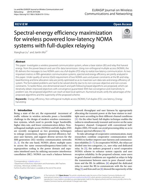 Pdf Spectral Energy Efficiency Maximization For Wireless Powered Low