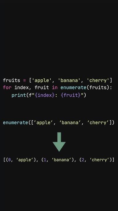 Use Enumerate In Your Python Loops Youtube