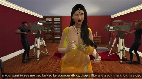 Desi Aunty Manju Taunting Naughty Guys By Wearing A Stunning Yellow Saree