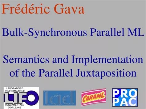 Ppt Bulk Synchronous Parallel Ml Semantics And Implementation Of The