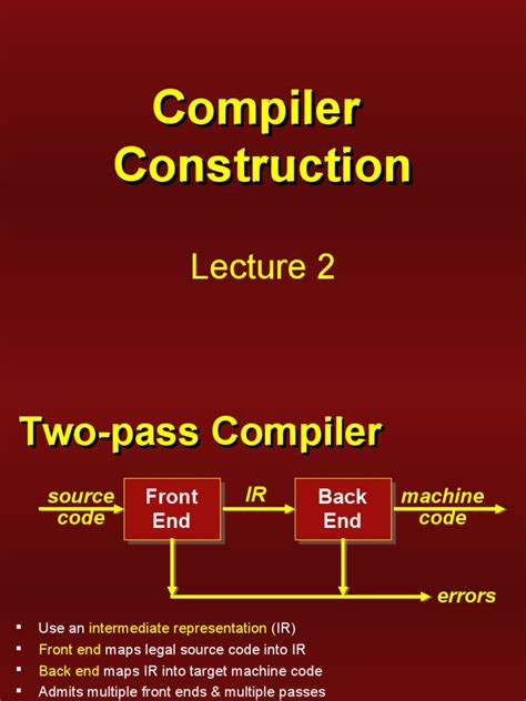 Compiler Construction Lecture 02 Pdf Parsing Compiler