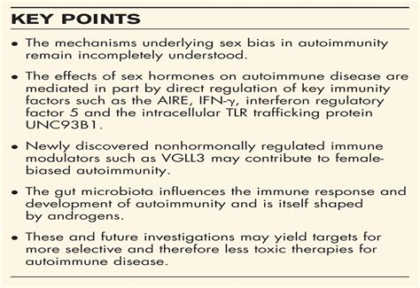 Sex Bias In Autoimmunity Current Opinion In Rheumatology
