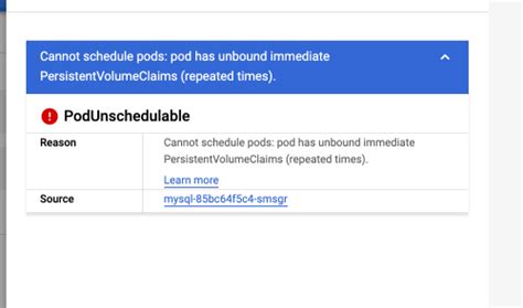 Deployment On Gcp 2 Unscheduled Pods Minio And Mysql Pod Has