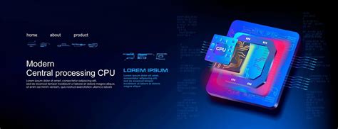 Premium Vector Modern Cpu Processor Quantum Microchip Computer Processor Futuristic