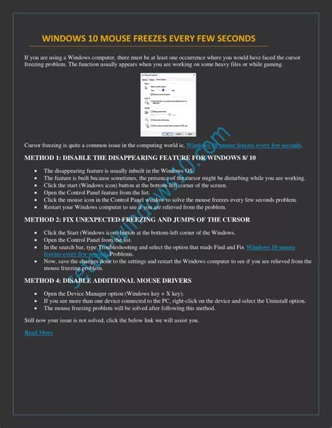 PPT Issue Windows Mouse Freezes Every Few Seconds PowerPoint Presentation ID