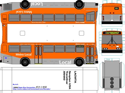 Papercraft Bus Lacmta Neoplan Usa Transliner An440 Cng Metro Local Livery