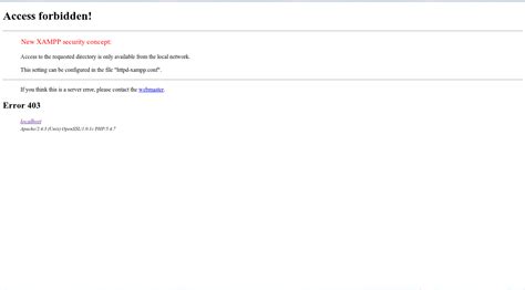 Linuxamination Access Forbidden New Xampp Security Concept Xampp