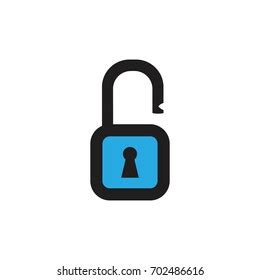 Padlock Open Position Isolated On Unlocked Stock Vector Royalty Free Shutterstock