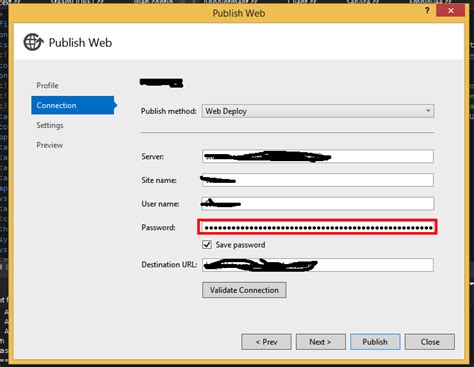 Web Publish Password Not The Same As My Azure Admin Password Stack Overflow