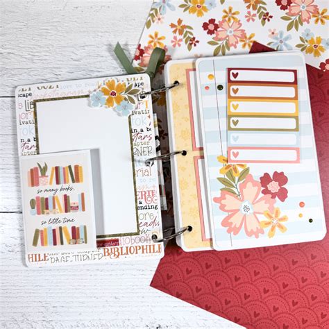 Reading Journal Scrapbook Mini Album Kit Project Idea