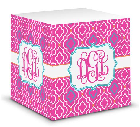 Custom Colorful Trellis Sticky Note Cube Personalized Youcustomizeit