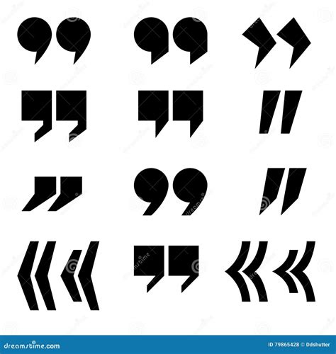 Set Of Quotation Marks Stock Vector Illustration Of Communication