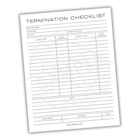 Termination Checklist Printable Pdf Employee Offboarding Guide