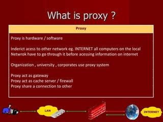 Proxy Servers Firewalls PPT