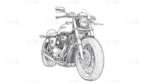 摩托车ai数字艺术 摩托车赛车机车线稿的插画 Ai平面元素免费下载png格式4032像素编号70751769 千图网