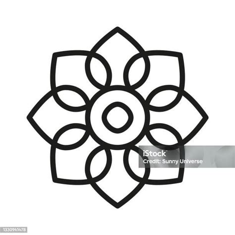 착색을위한 간단한 만다라 모양 벡터 꽃 만다라 책 페이지 개요 만다라에 대한 스톡 벡터 아트 및 기타 이미지 만다라 단순함 소형 장식품 Istock
