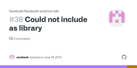 could not include as library · issue 38 · facebook facebook android