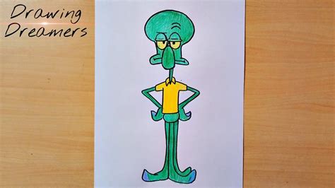 How To Draw Squidward Tentacles From Spongebob Squarepants Color Drawing Colorful Drawings