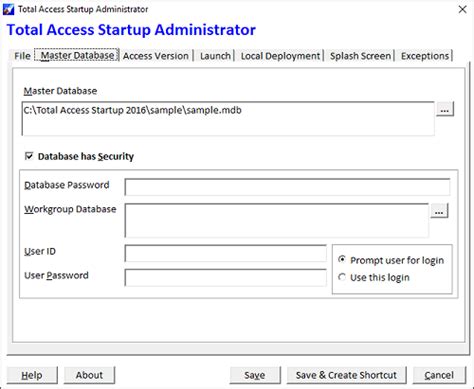 Tour Of Total Access Startup For Deploying Microsoft Access Applications Master Database