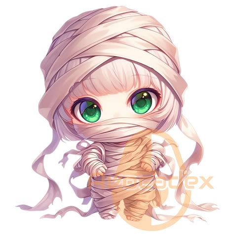 Chibi Mummy Anime Halloween Clipart Pack Cute Yet Spooky Kawaii And