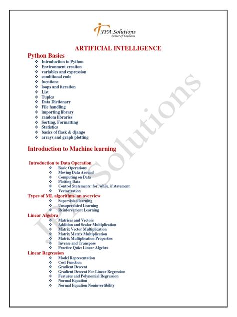 artificial intelligence python basics introduction to data operation