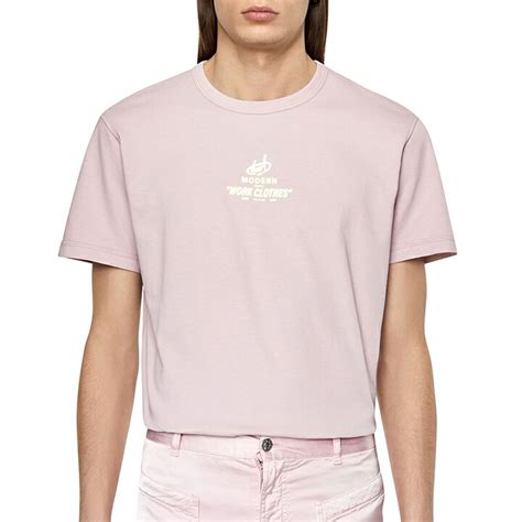 【楽天市場】 Diesel ディーゼル メンズ ガーメントダイ加工 パフプリント ヴィンテージ感 半袖tシャツ カットソー【t Diegor D2】【サイズs】【ピンク】die M T F4