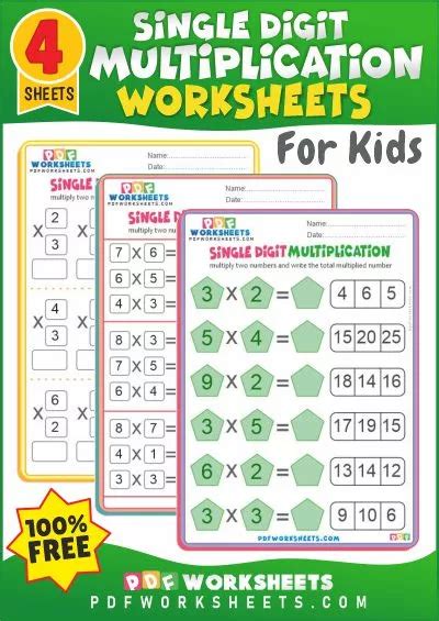 single digit multiplication pdf worksheets [download]