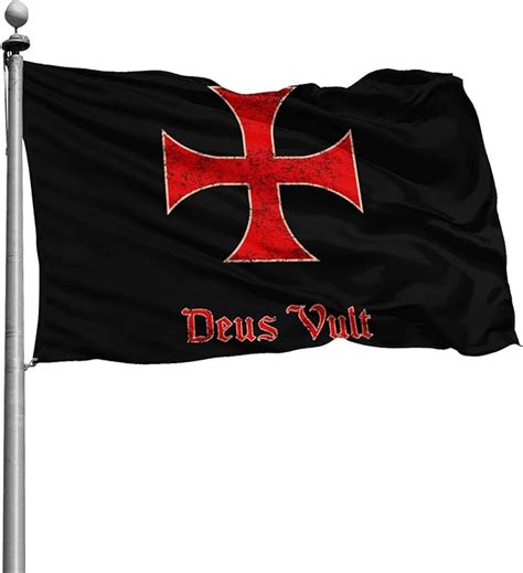 Deus Vult Crusader Knight Templar Cross Flag 4x6 Ft