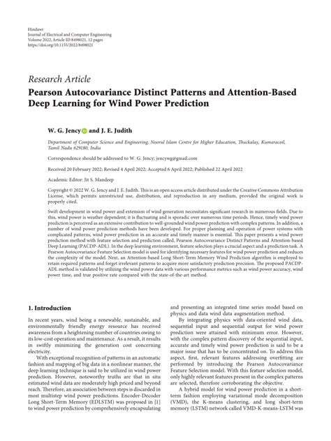 Pdf Pearson Autocovariance Distinct Patterns And Attention Based Deep Learning For Wind Power