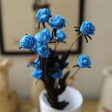 5 шт 15 головки Pe пена 50 см букет цветов Имитация искусственного цветка розы искусственный