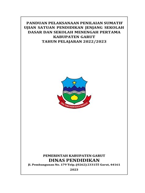 Pedoman Sumatif Usp 2023 Kab Garut Pdf