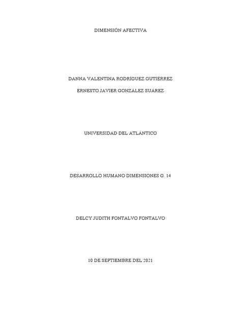 Dimensión Afectiva Pdf Motivacional Motivación
