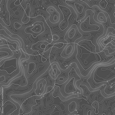 Seamless Pattern Topographic Map Background With Space For Copy Seamless Texture Line