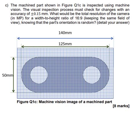 C The Machined Part Shown In Figure Q1c Is Inspected