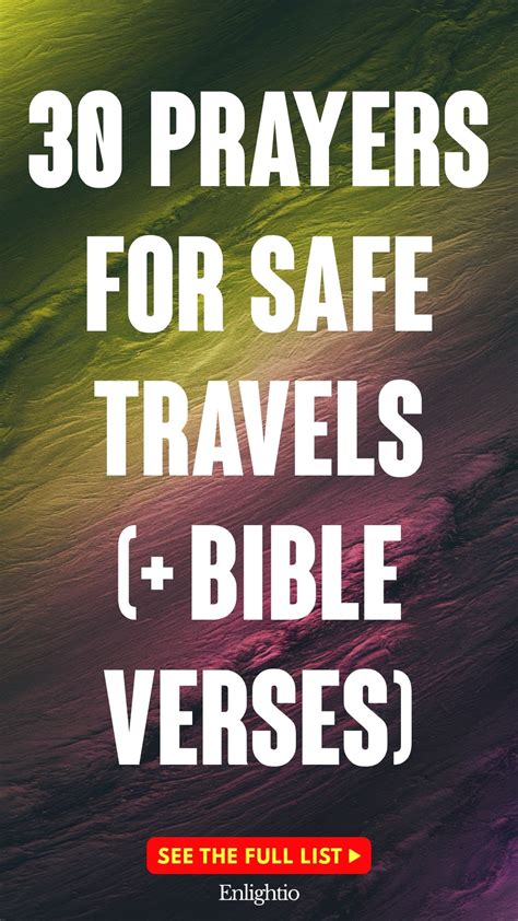 30 Prayers For Safe Travels Bible Verses Safe Travels Prayer