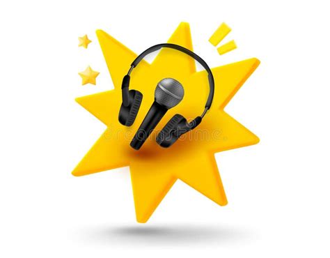 Sound Elements With Explosion Effect 3d Vector Mobile Application Icon With Notification Stock